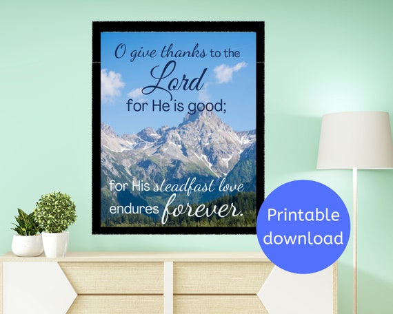 Psalm 118 Printable Scripture Wall Art Bible Verse Print - Etsy