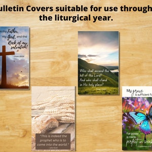 Printable Church Bulletin Covers - General Use Set #9 - Multiple Sizes ...