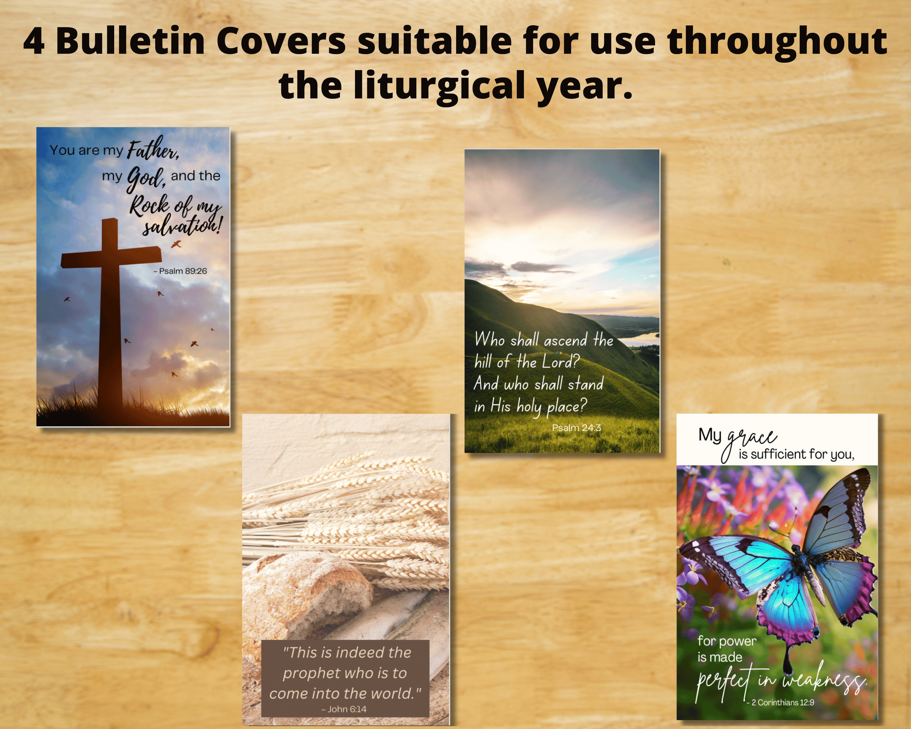 Printable Church Bulletin Covers - General Use Set #9 - Multiple Sizes ...