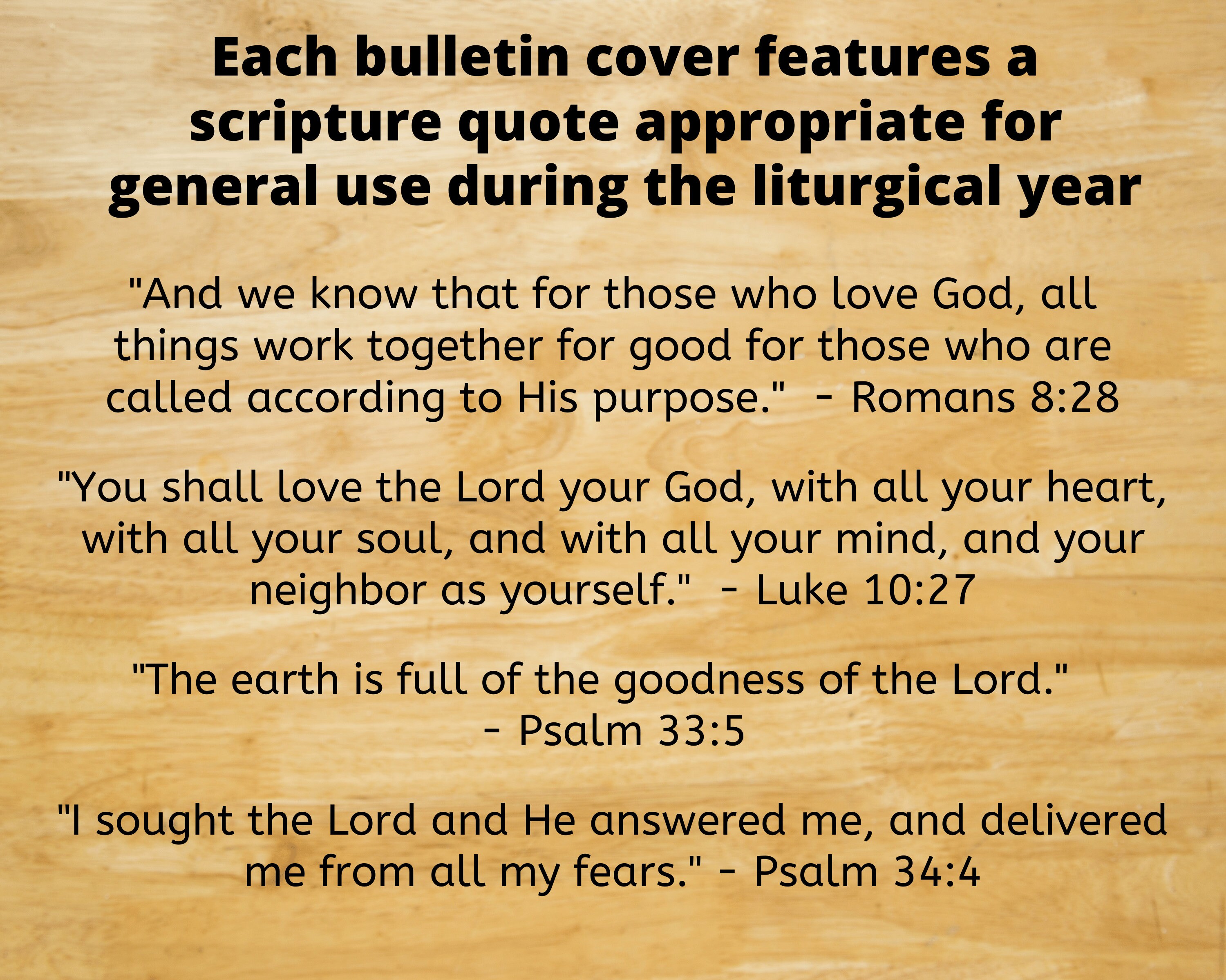 Printable Church Bulletin Covers - General Use Set 3 - Multiple Sizes ...