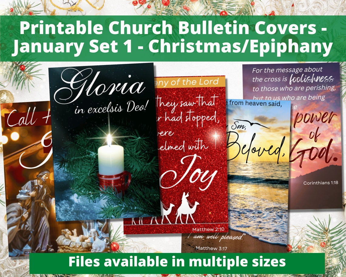 Printable Church Bulletin Covers Christmas Day/epiphany/january ...