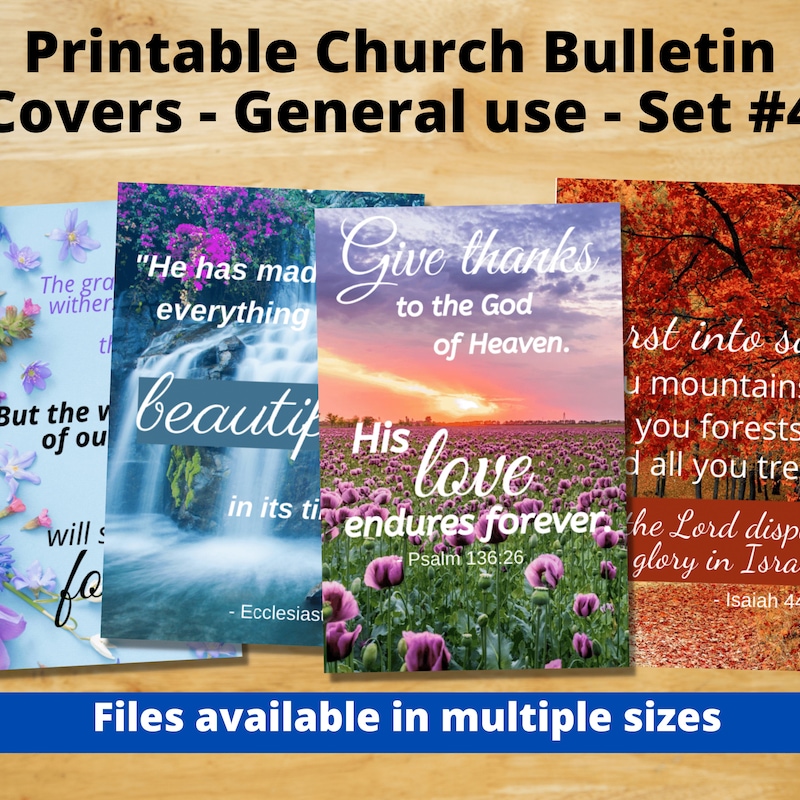 Spring Church Bulletin Cover - Etsy