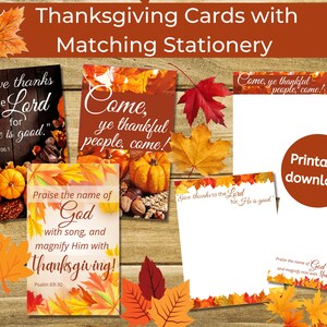 Printable Thanksgiving Greeting Cards + Matching Stationery - Digital ...