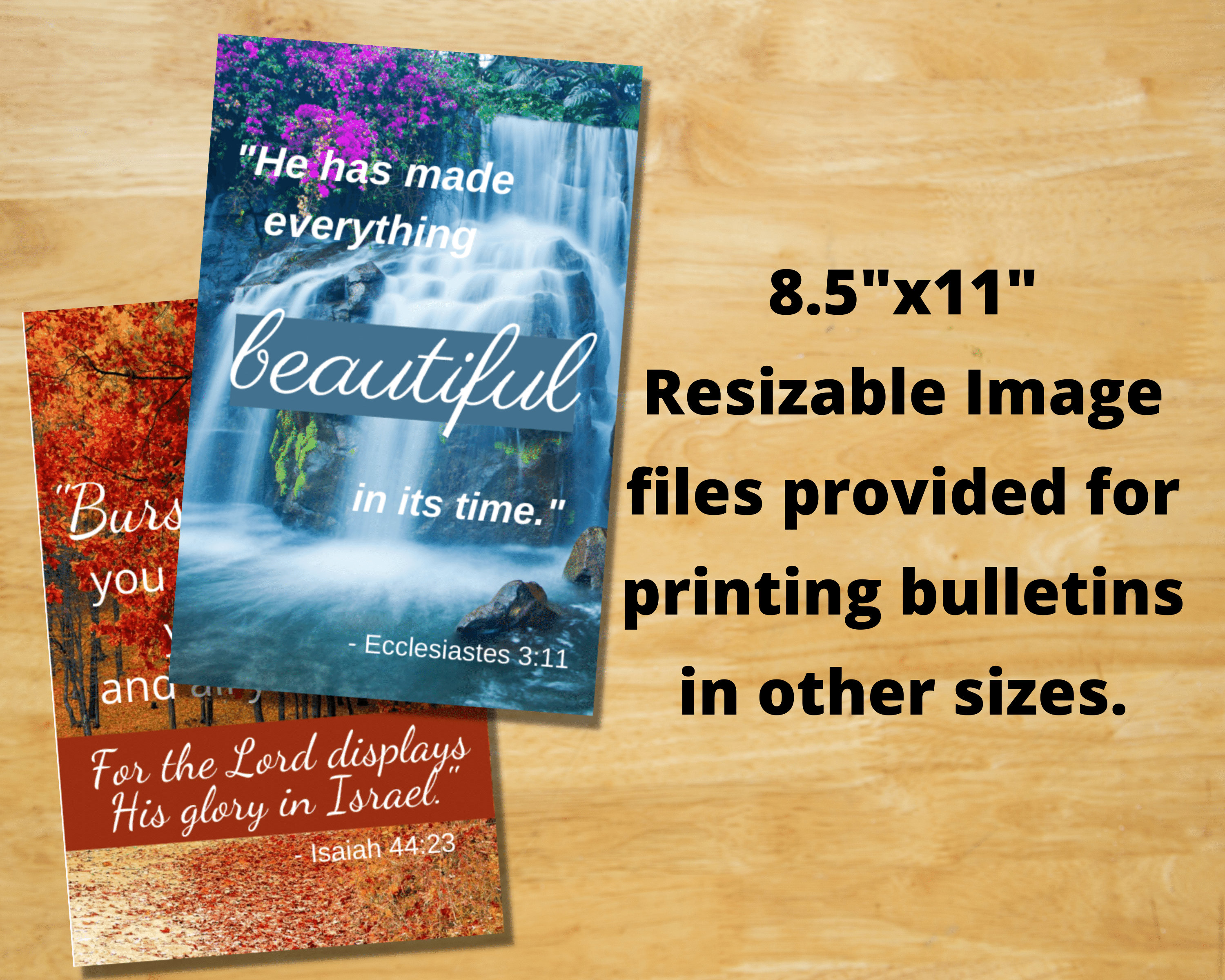 Printable Church Bulletin Covers - General Use Set 4 - Multiple Sizes ...