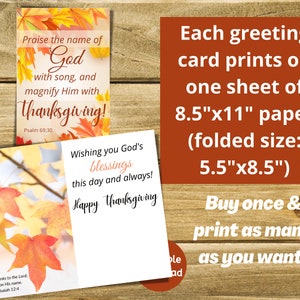 Printable Thanksgiving Greeting Cards + Matching Stationery - Digital ...
