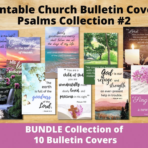 Printable Church Bulletin Covers SPRING Theme General Use Multiple ...