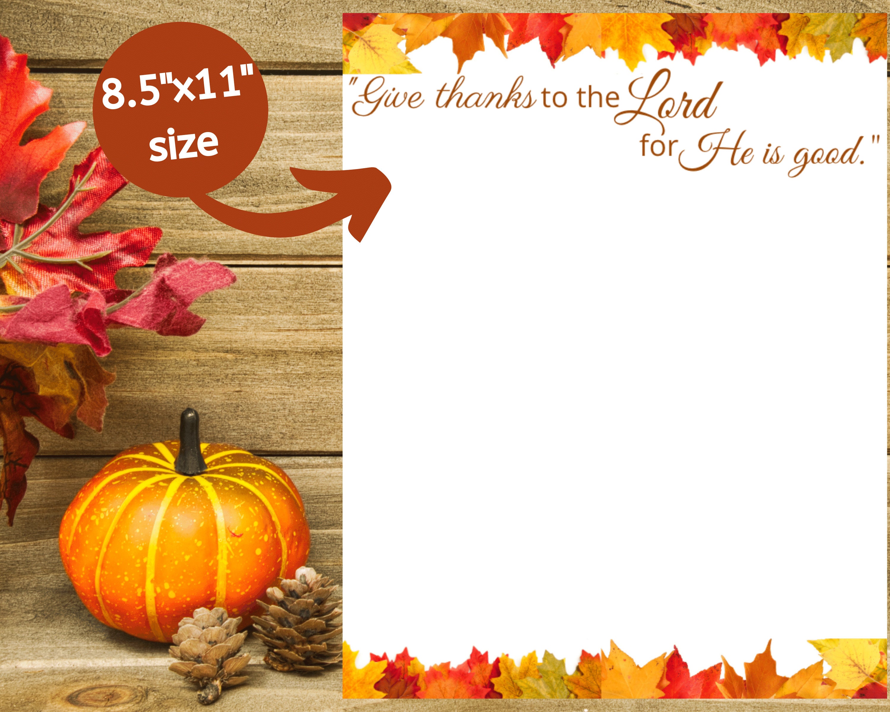 Printable Thanksgiving Greeting Cards + Matching Stationery - Digital ...