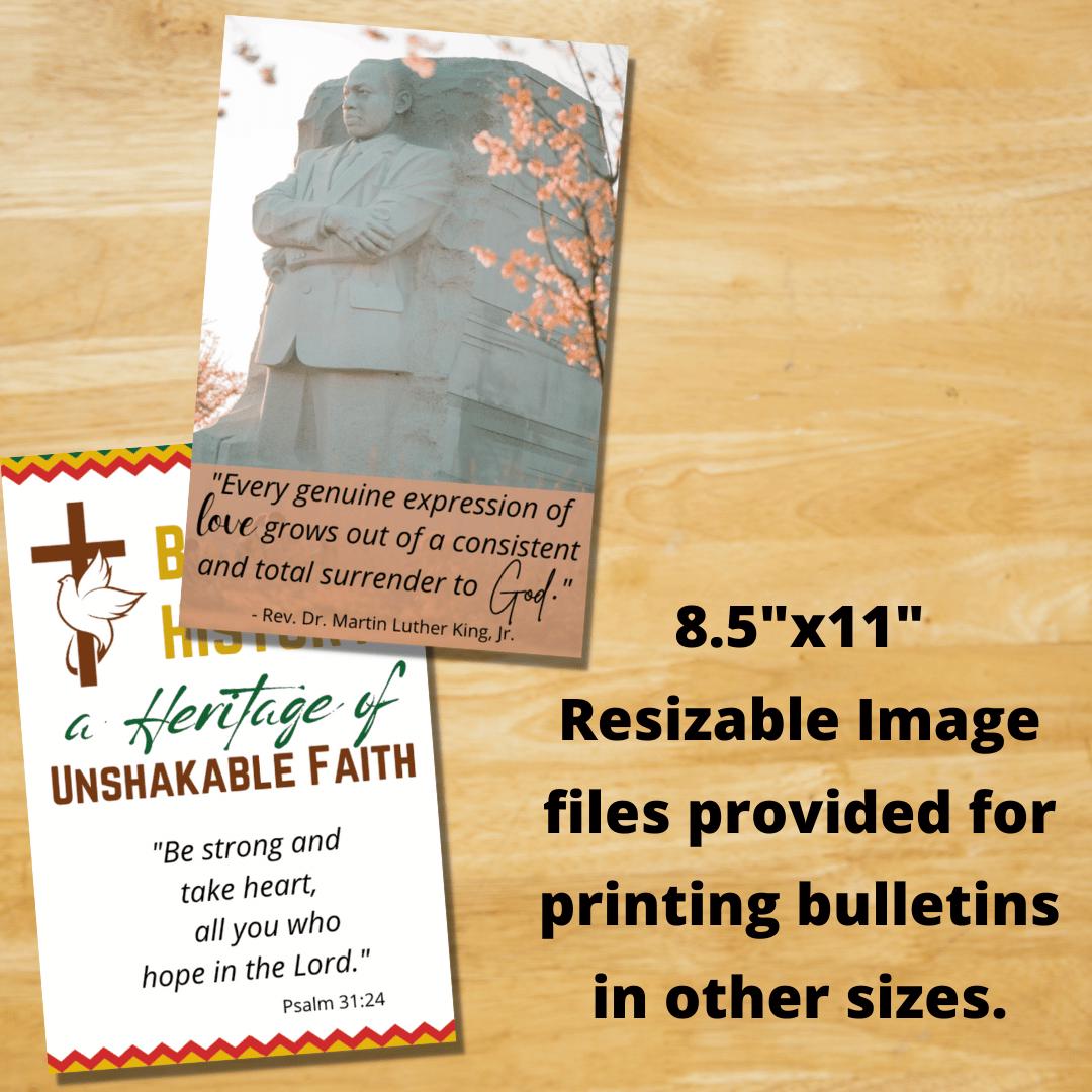 Printable Church Bulletin Covers - February Holidays - Black History ...