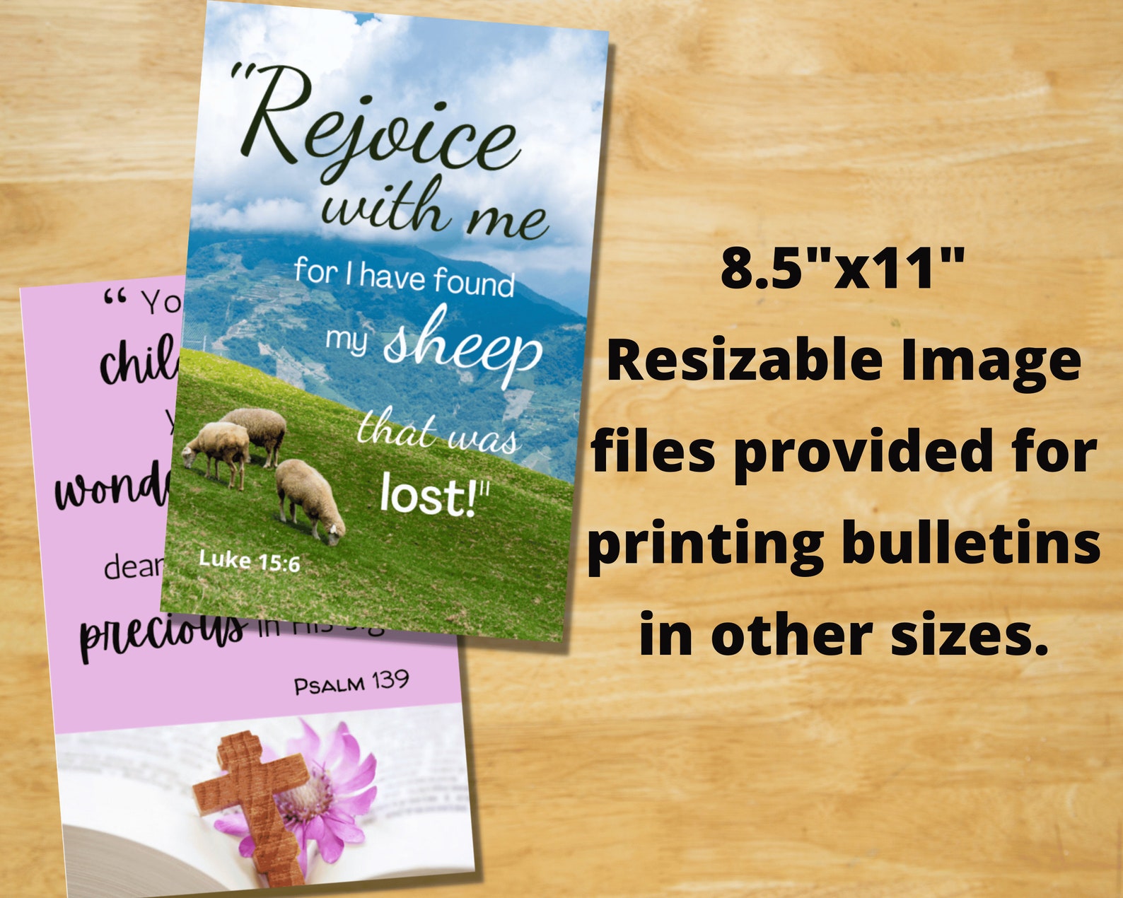 Printable Church Bulletin Covers - General Use Set 5 - Multiple Sizes ...