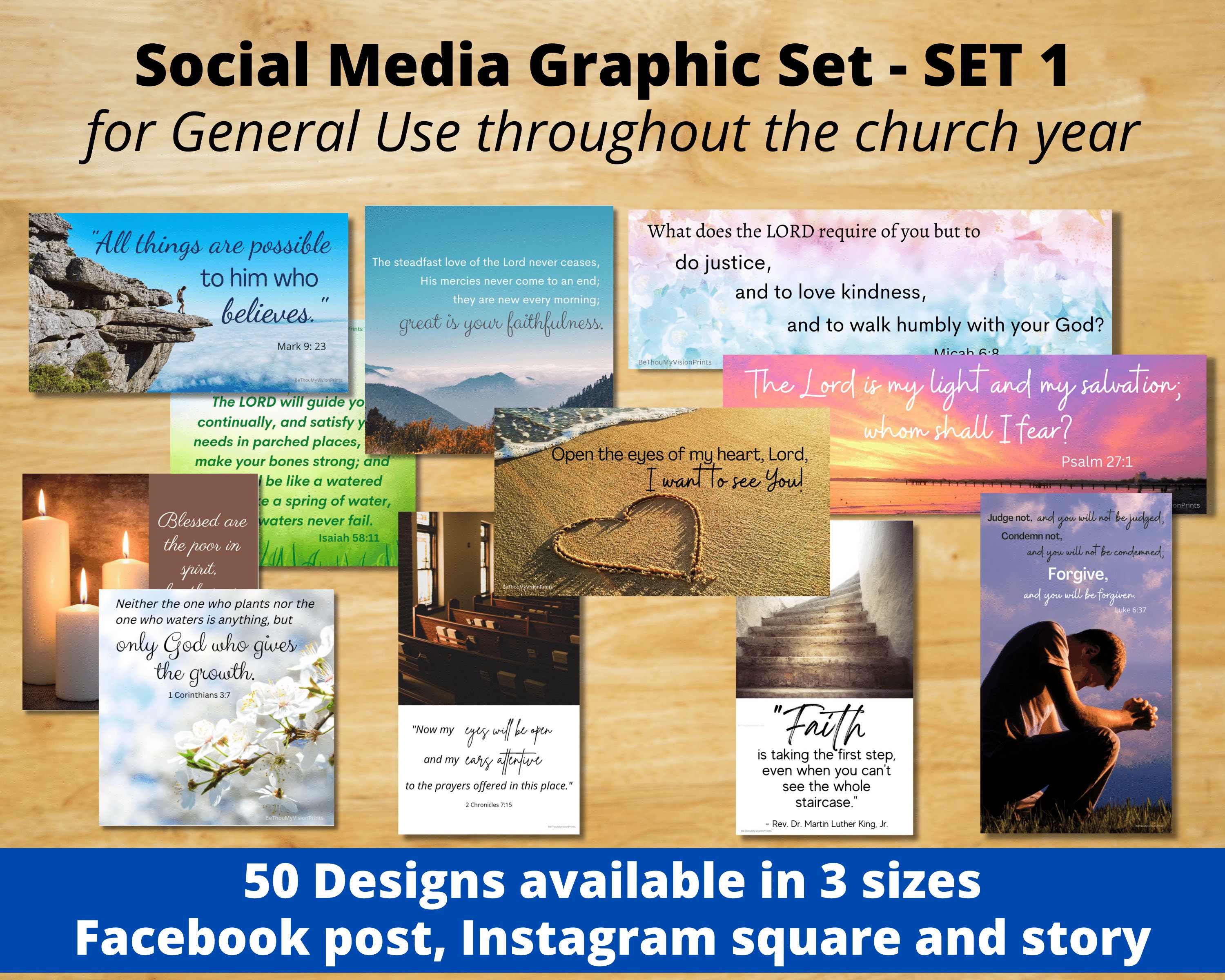 Graphics for Church Bulletins & Social Media BUNDLE - 50 Images in 3 ...
