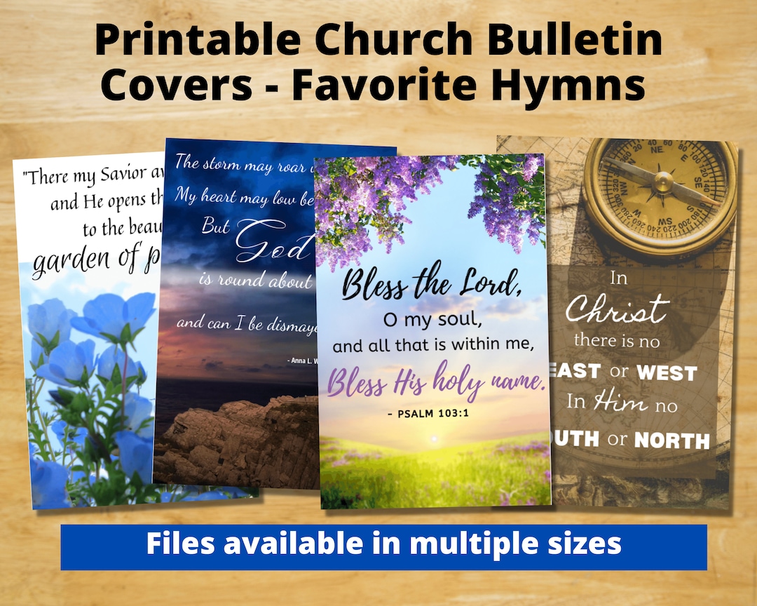 Printable Church Bulletin Covers - Favorite Hymns for General Use ...