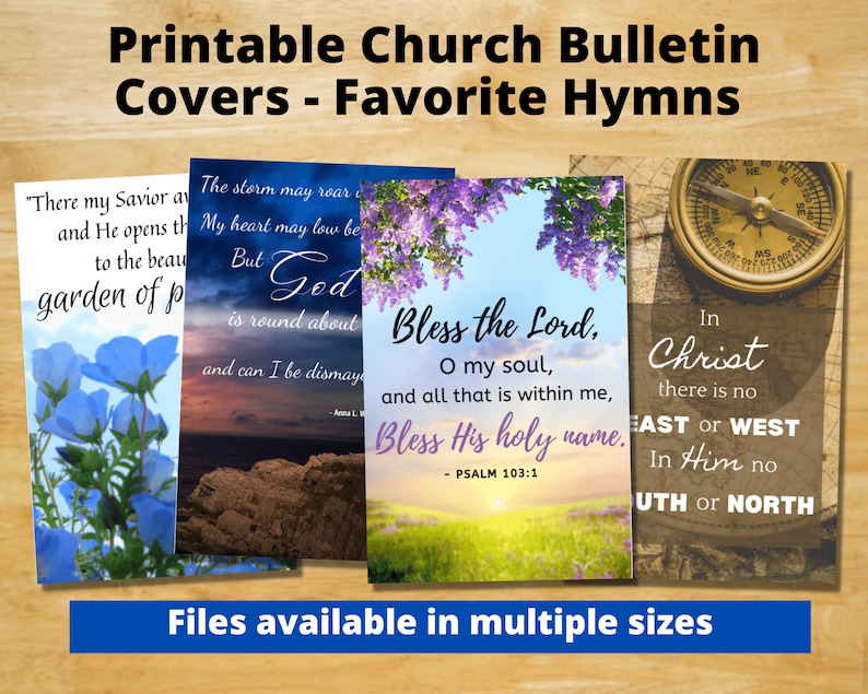 Printable Church Bulletin Covers - Favorite Hymns for General Use ...