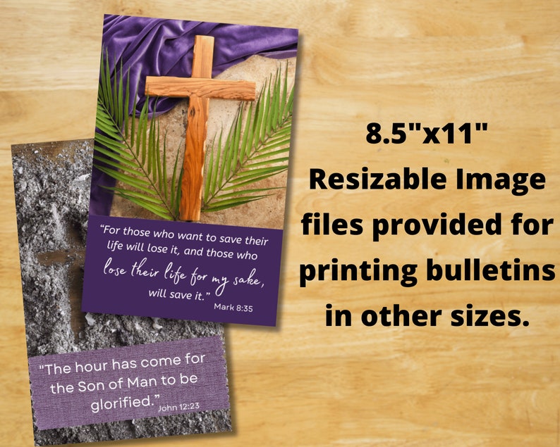 Printable Church Bulletin Covers Lenten Set 3 Ash Wednesday 5 Sundays ...