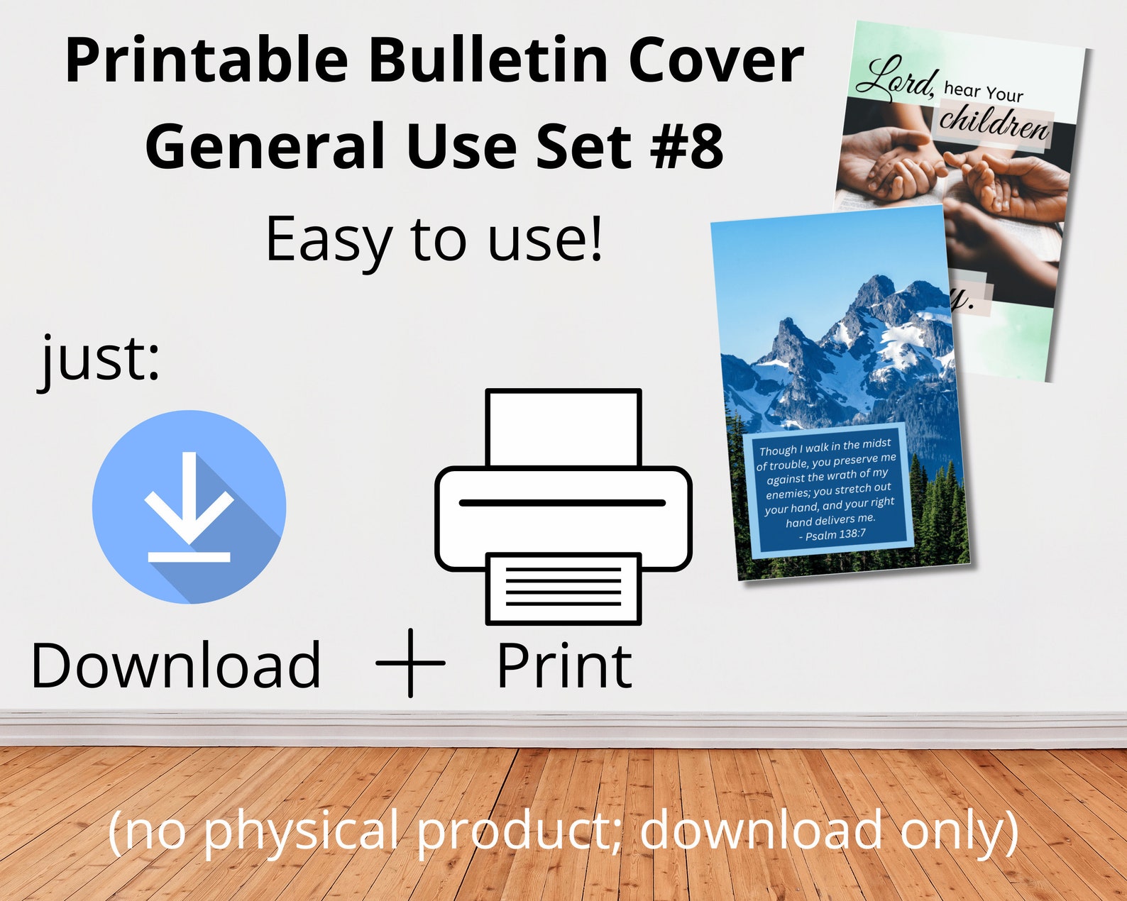 Printable Church Bulletin Covers - General Use Set #8 - Multiple Sizes ...