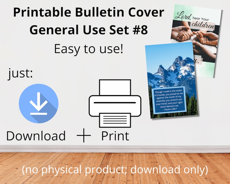Printable Church Bulletin Covers - General Use Set #8 - Multiple Sizes ...