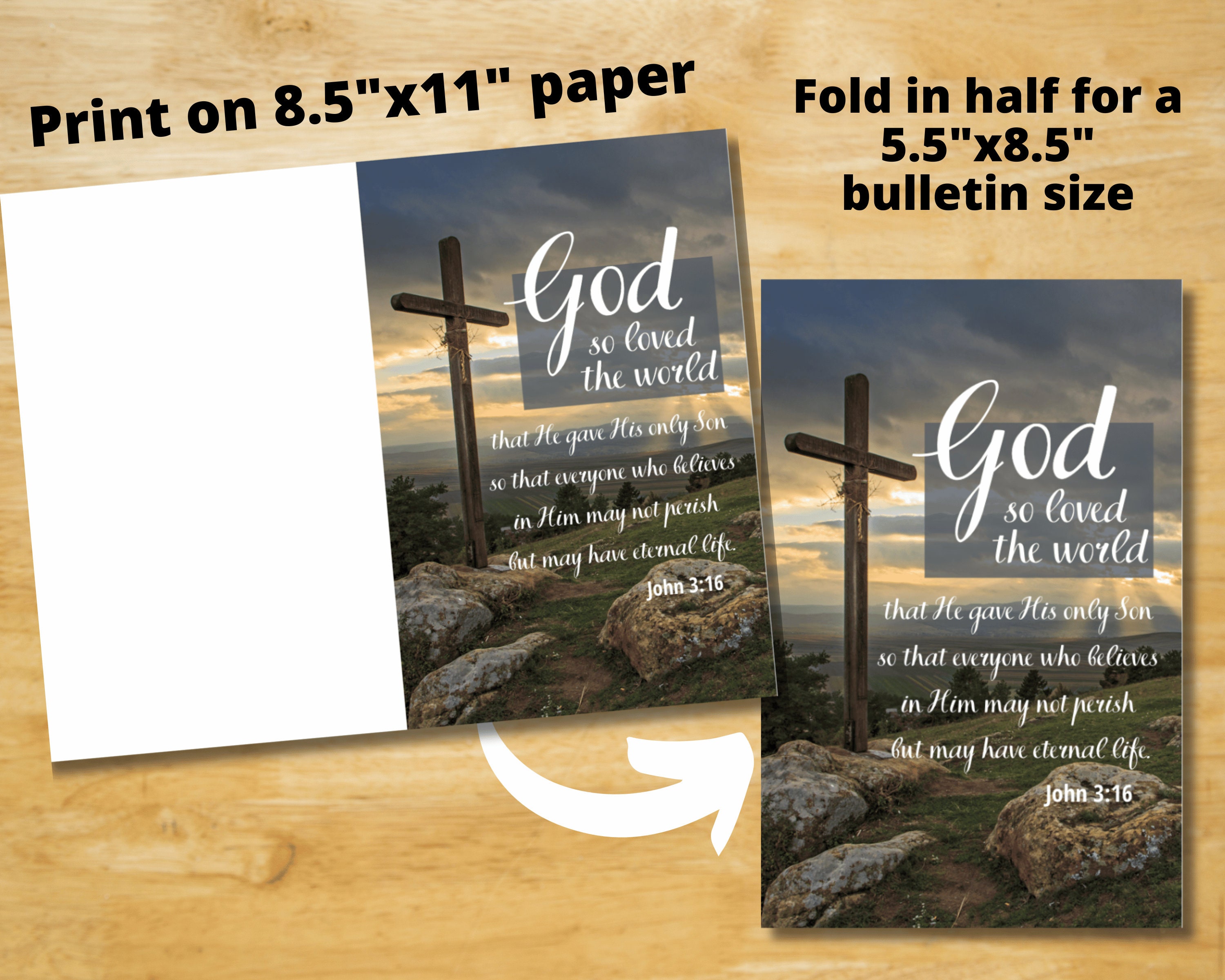Printable Church Bulletin Covers - General Use Set #7 Including John 3: ...