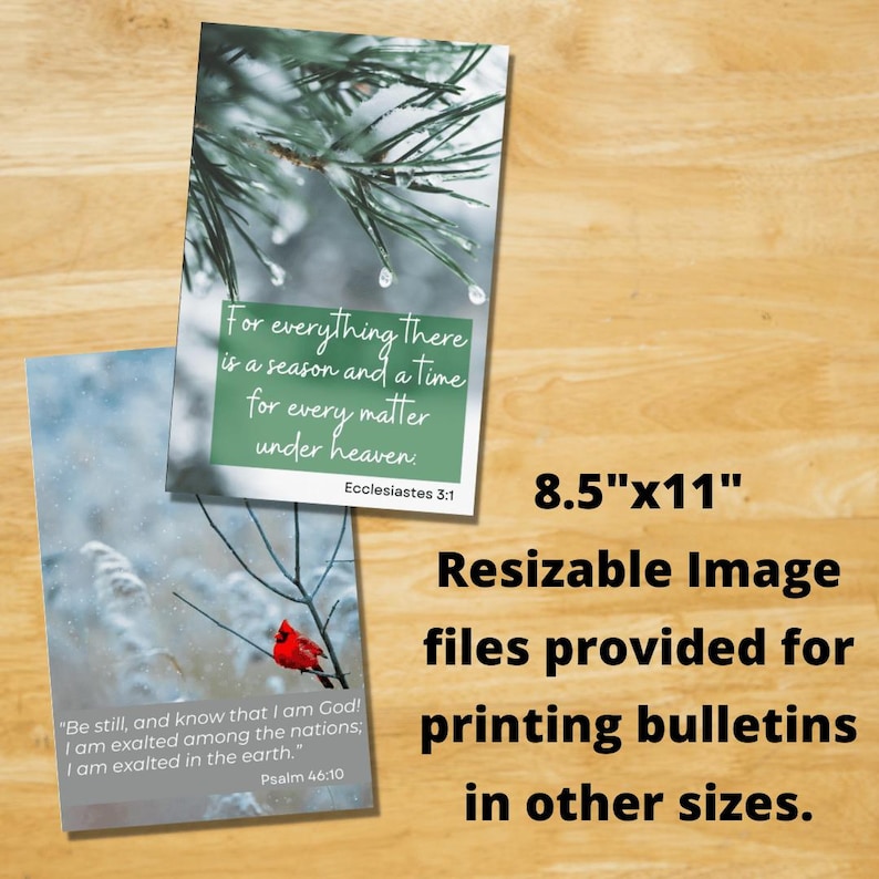 Printable Church Bulletin Covers - Winter Themed General Use - Multiple ...