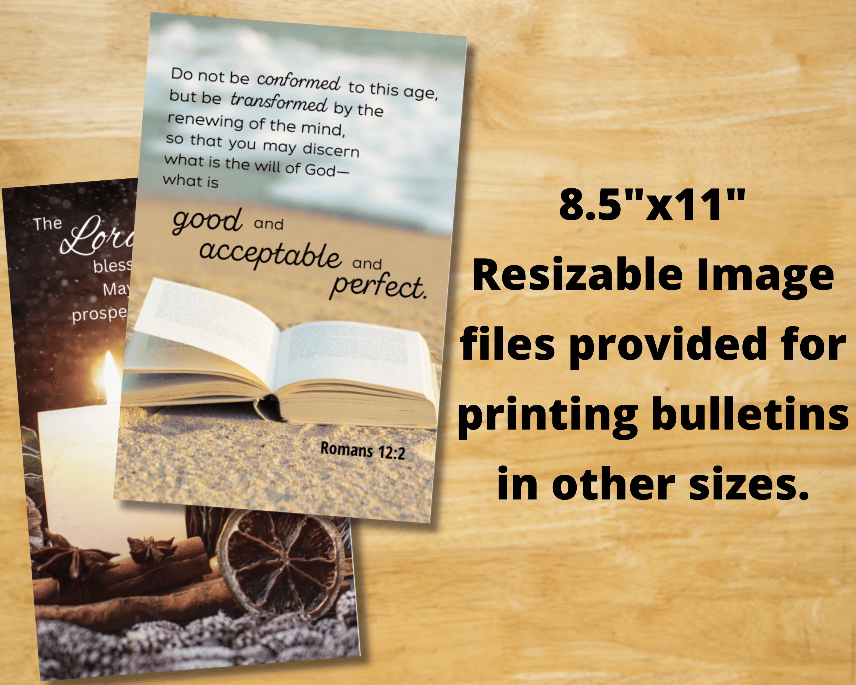 Printable Church Bulletin Covers - General Use Set #7 Including John 3: ...