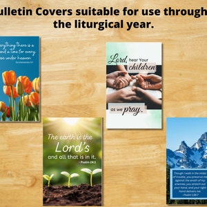 Printable Church Bulletin Covers - General Use Set #8 - Multiple Sizes ...