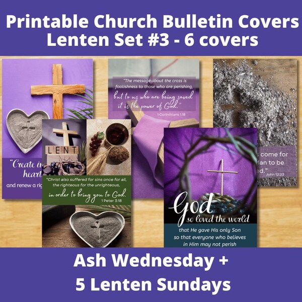 Lent Bulletin Covers - Etsy