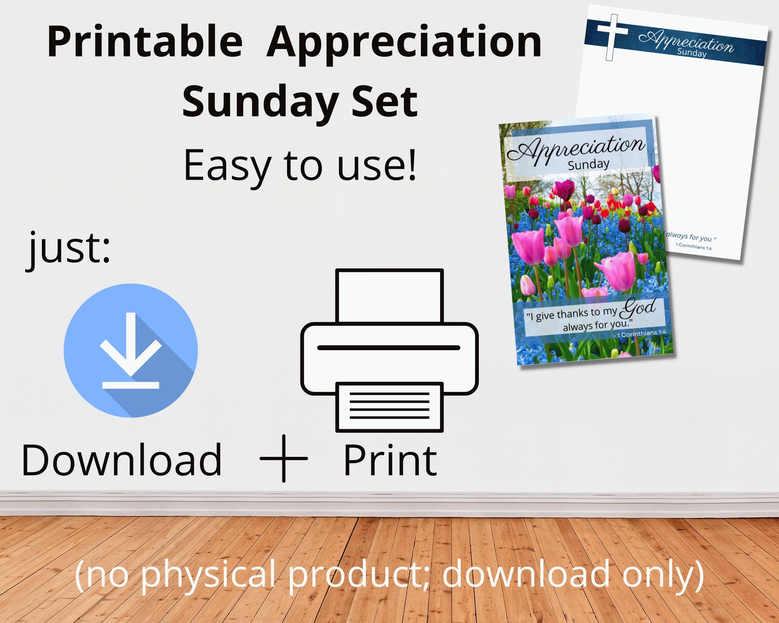 Printable Appreciation Sunday Set - Digital Download - Scripture Cards ...