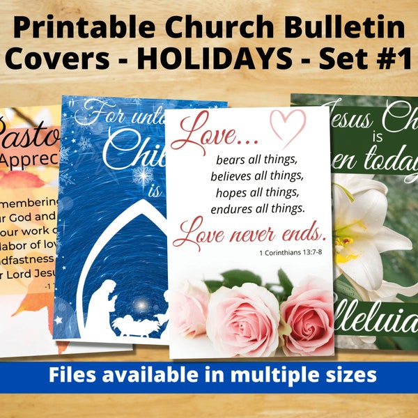 Christmas Church Bulletin Covers - Etsy