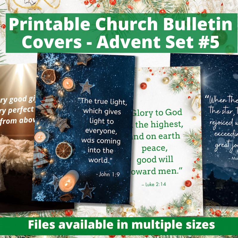 Advent Bulletin Cover - Etsy