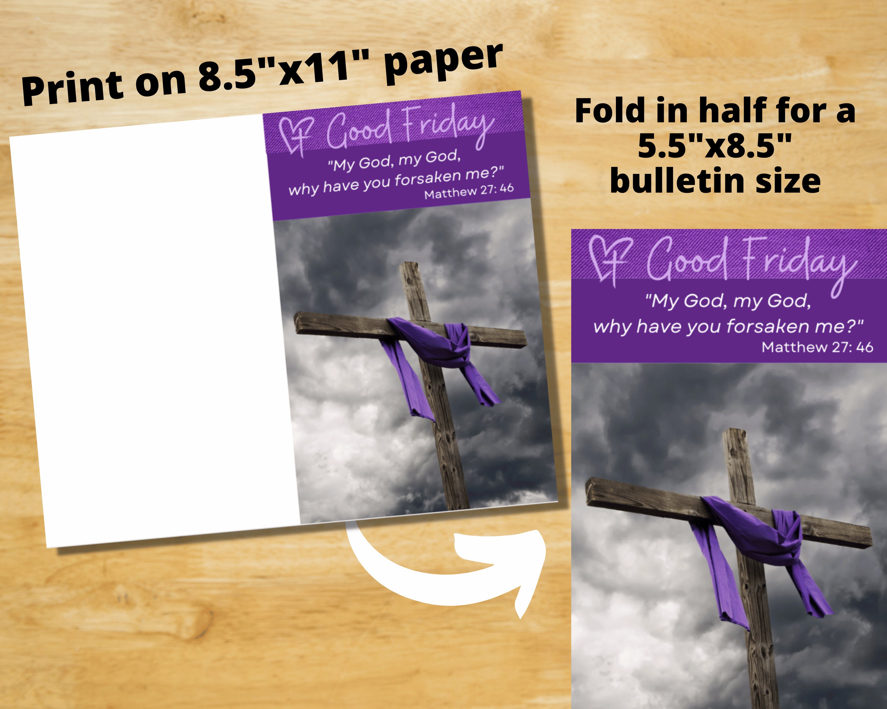 Printable Church Bulletin Covers - Holy Week and Easter Set #1 ...