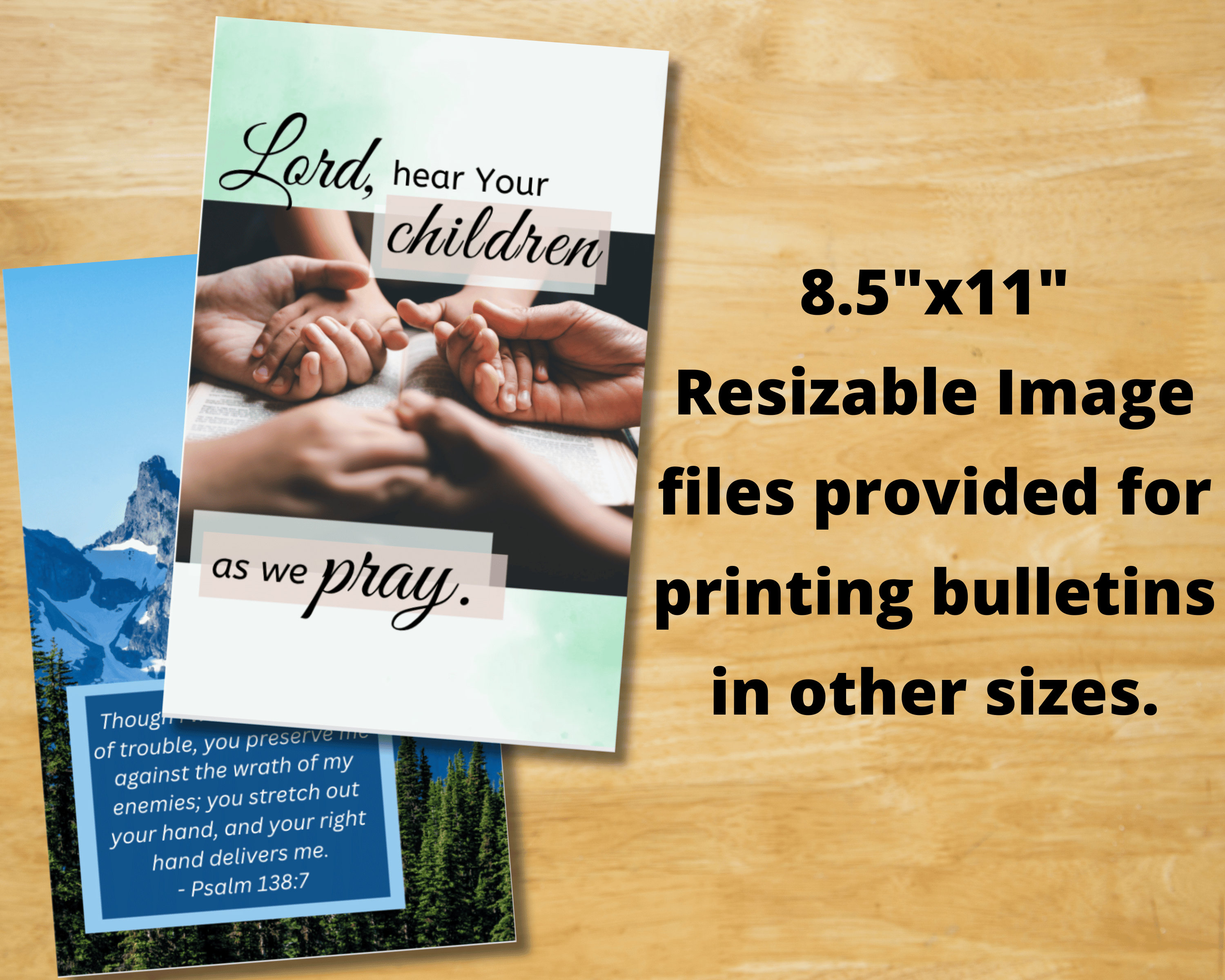 Printable Church Bulletin Covers - General Use Set #8 - Multiple Sizes ...