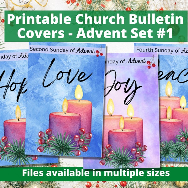 Christmas Church Bulletin Covers - Etsy
