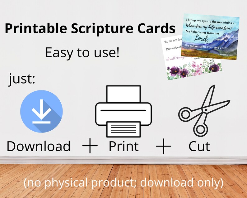 Printable Scripture Cards of Encouragement, Bible Verse Cards ...