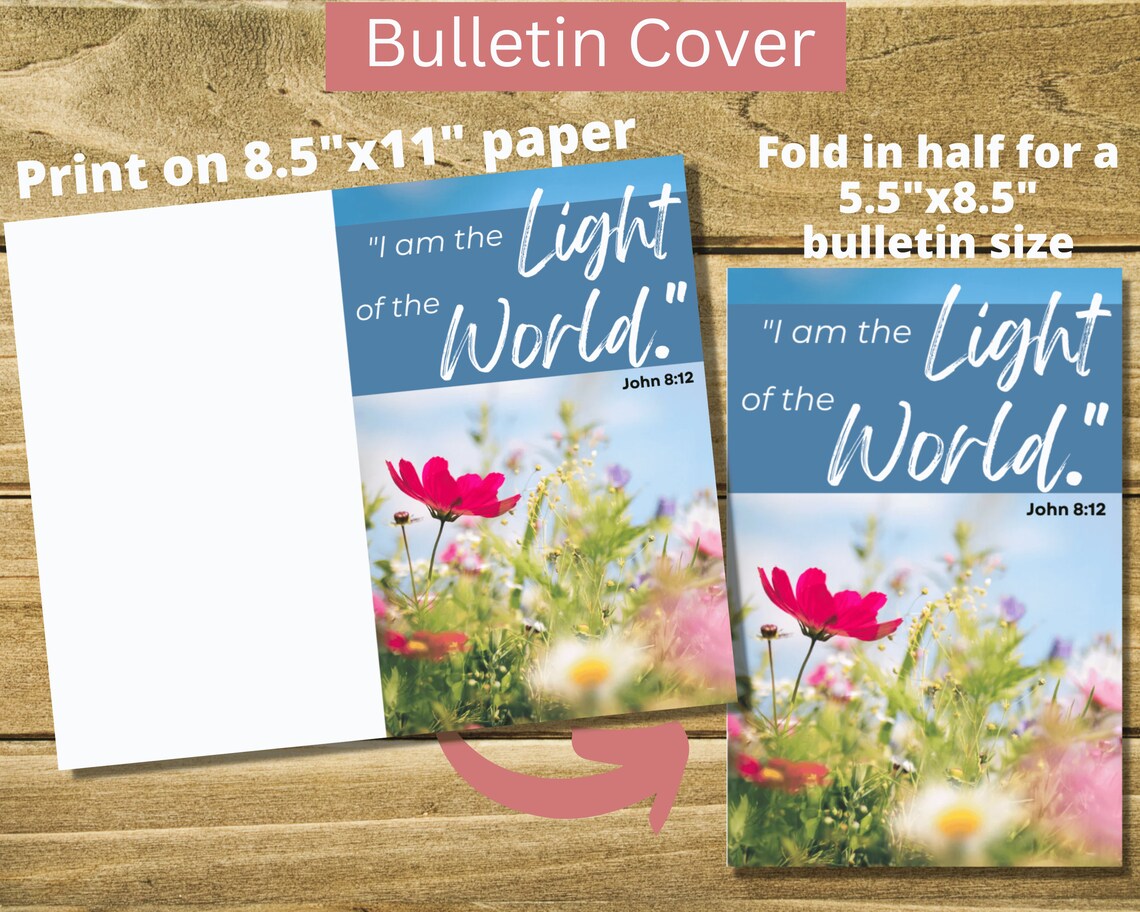 Printable Church Bulletin Covers - SPRING Theme General Use - Multiple ...