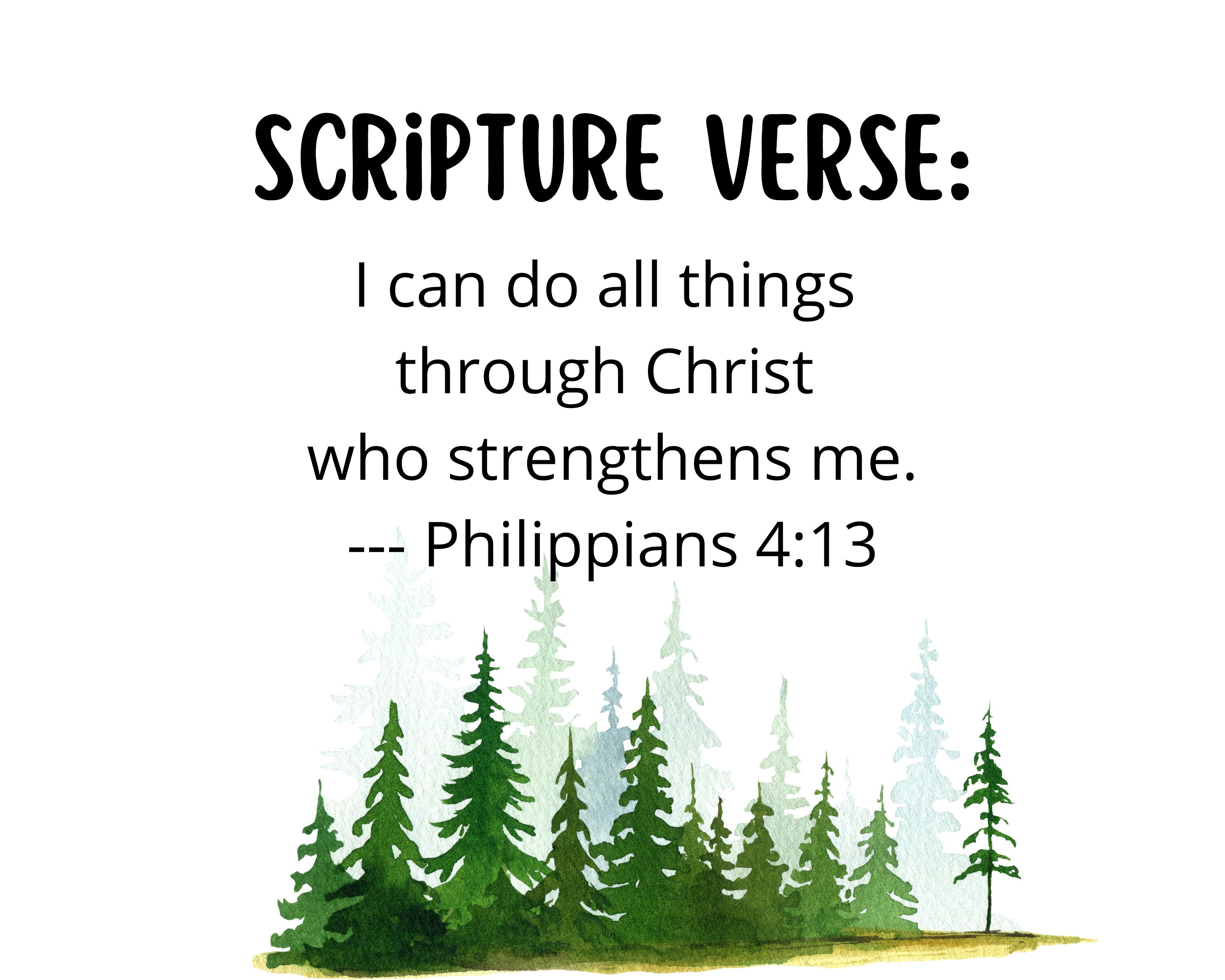 Philippians 4:13 Printable Scripture Wall Art Bible Verse - Etsy