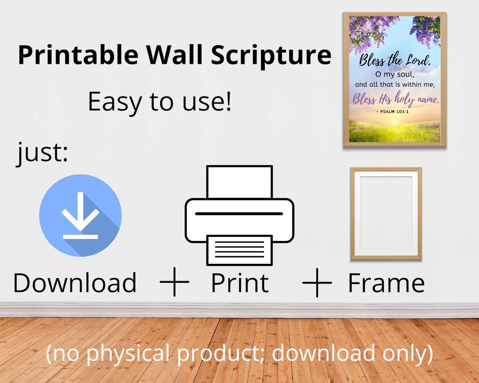 Psalm 103, Printable Scripture Wall Art, Bible Verse Print ...