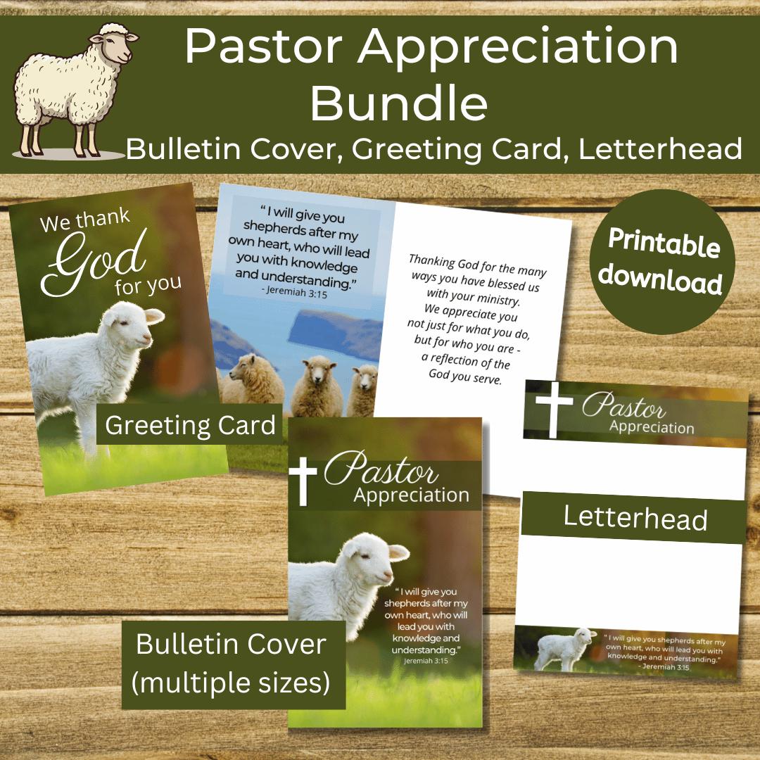 Printable Pastor Appreciation Set 2 - Digital Download - Scripture ...