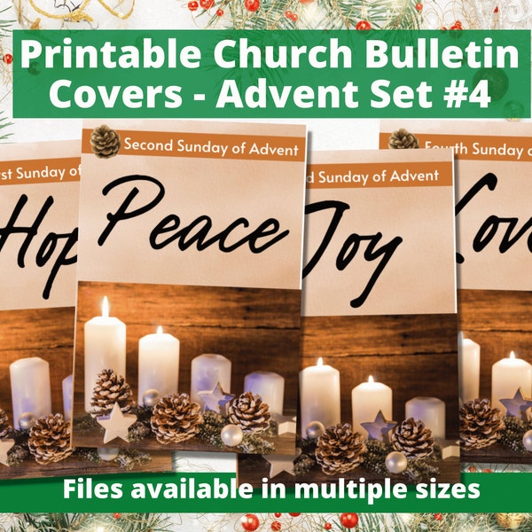 Christmas Advent Church Bulletins - Etsy