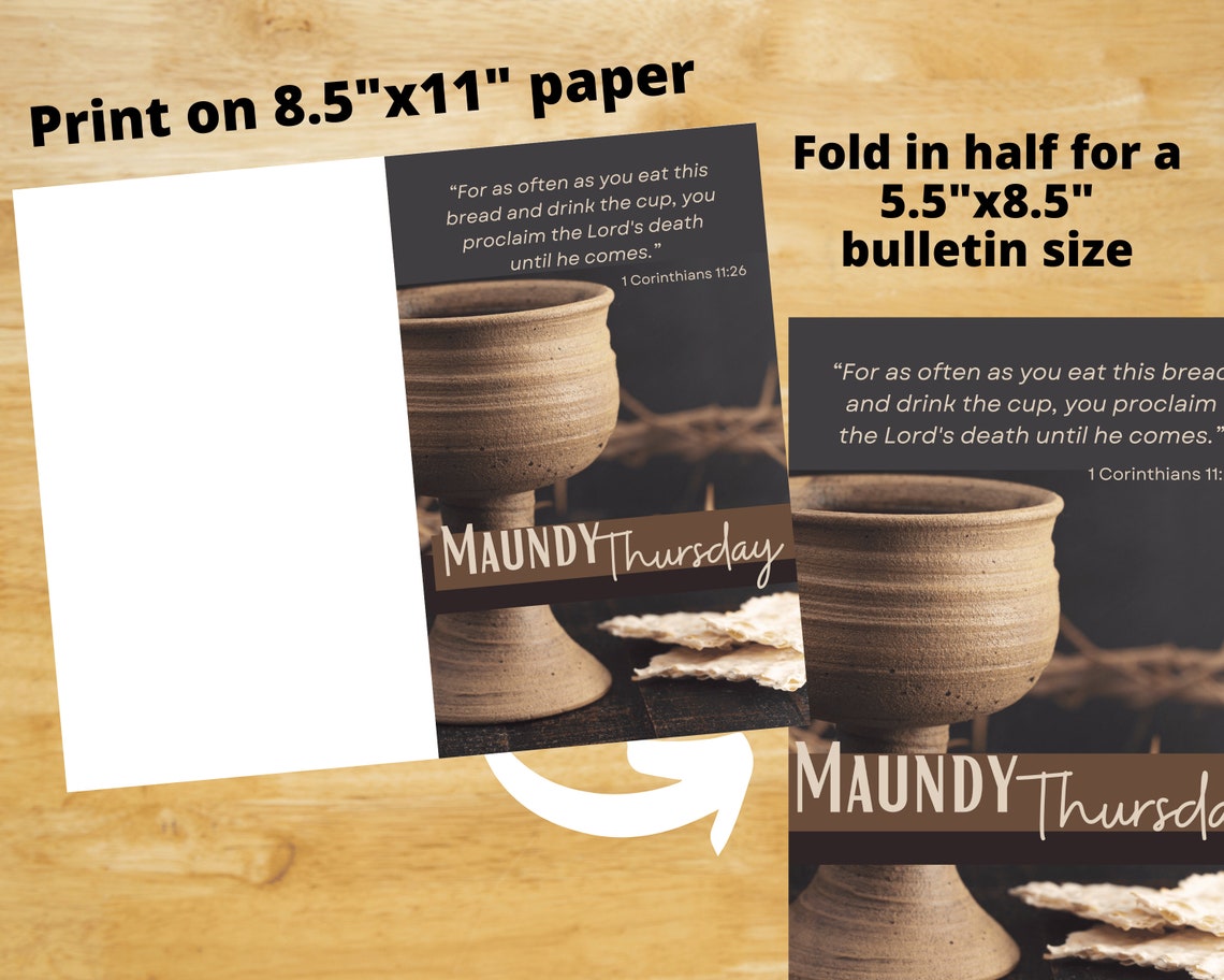 Printable Church Bulletin Covers - Holy Week and Easter Set #3 ...
