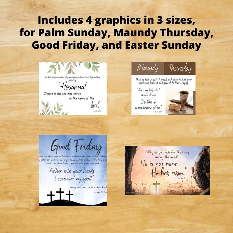 Printable Church Bulletins & Social Media Graphics - Holy Week and ...