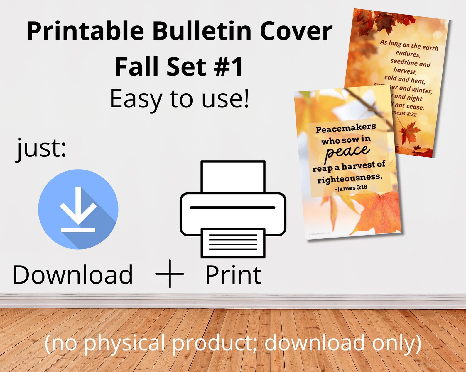 Printable Church Bulletin Covers - Fall Set #1 - Multiple Sizes ...