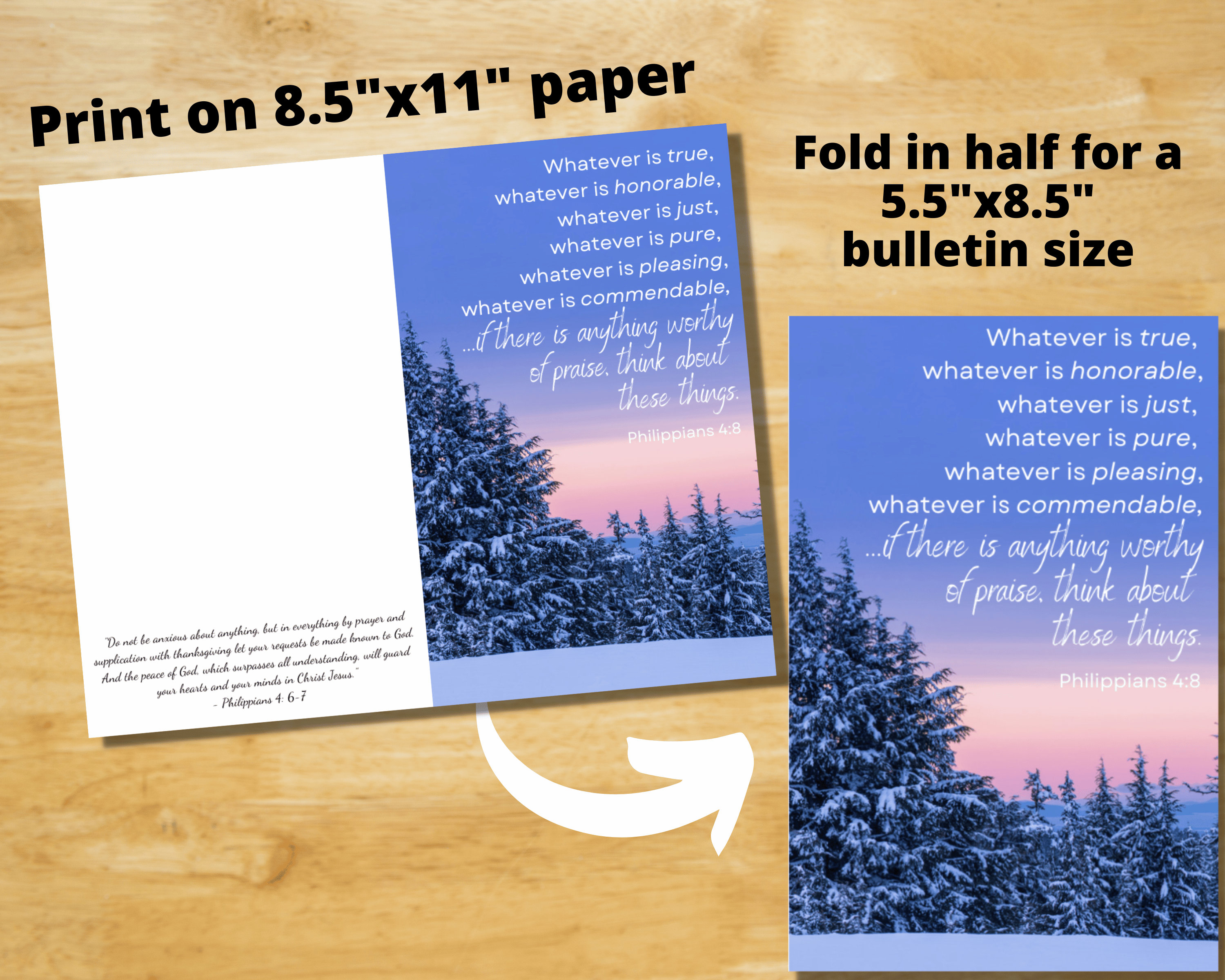 Printable Church Bulletin Covers Winter Themed General Use Multiple ...