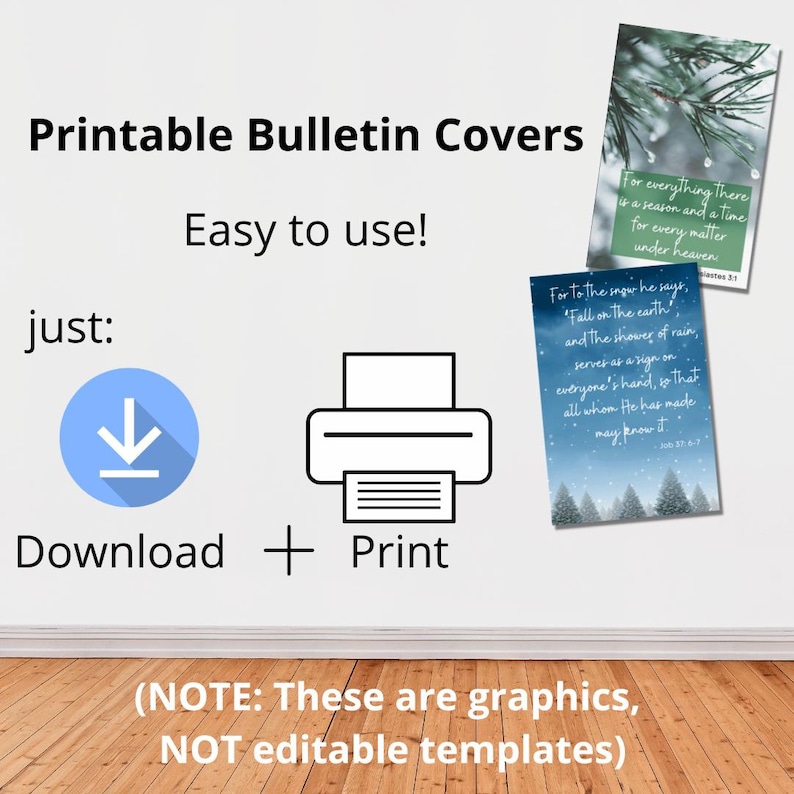 Printable Church Bulletin Covers - Winter Themed General Use - Multiple ...
