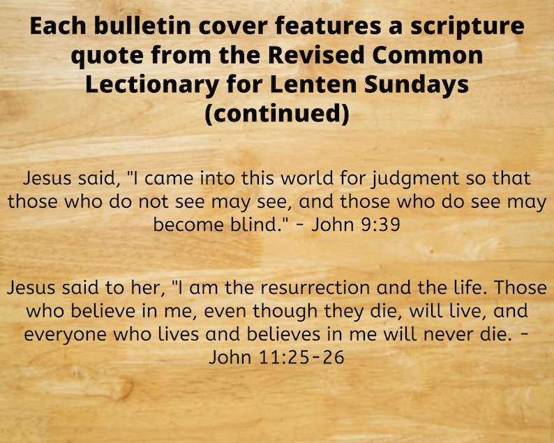 Printable Church Bulletin Covers - Lenten Set #2 - Ash Wednesday + 5 ...