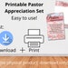 Printable Pastor Appreciation Set Spring Theme - Digital Download ...
