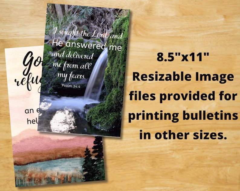 Printable Church Bulletin Covers - Psalms Collection SET #2 - Bundle of ...