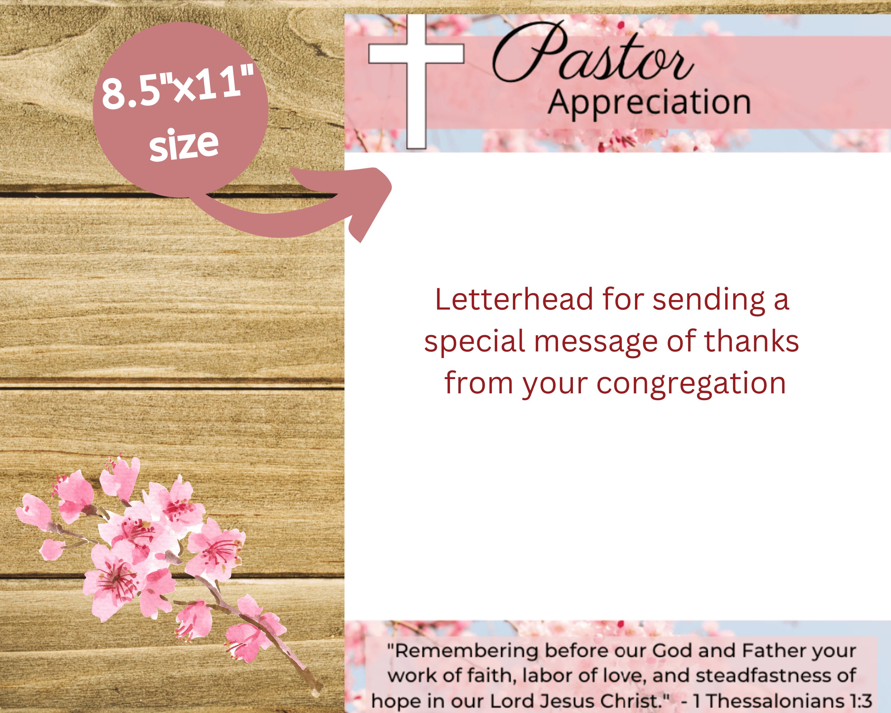 Printable Pastor Appreciation Set Spring Theme - Digital Download ...