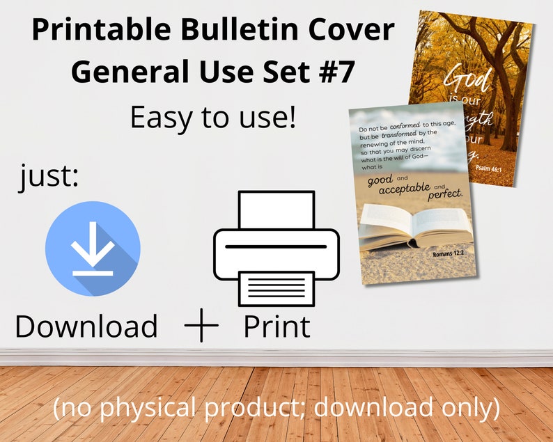 Printable Church Bulletin Covers - General Use Set #7 Including John 3: ...