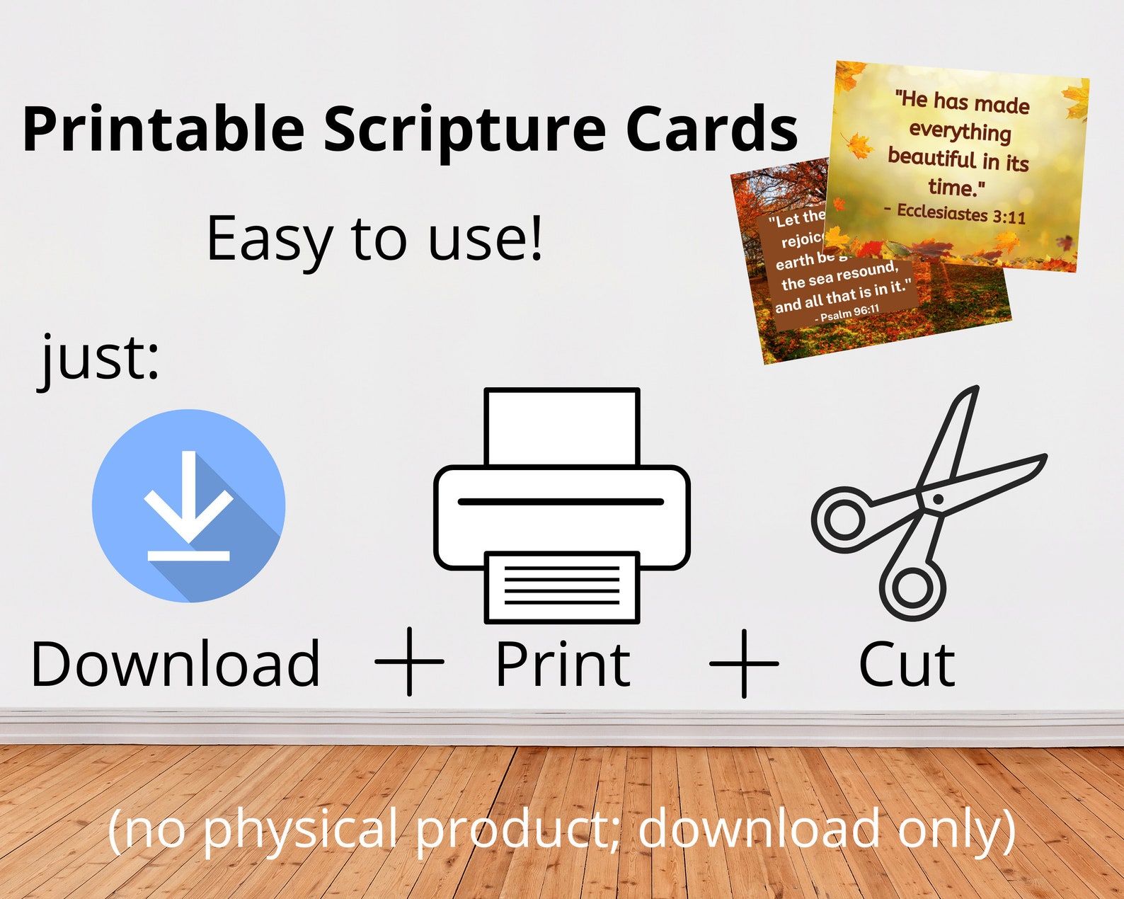 Printable Fall Scripture Cards of Thanksgiving and Praise, Printable ...