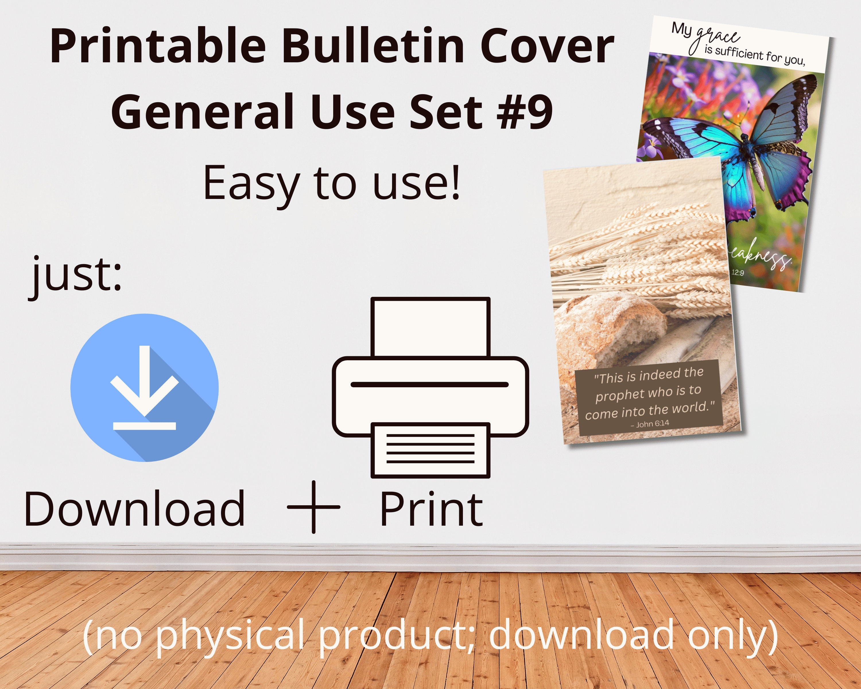 Printable Church Bulletin Covers - General Use Set #9 - Multiple Sizes ...
