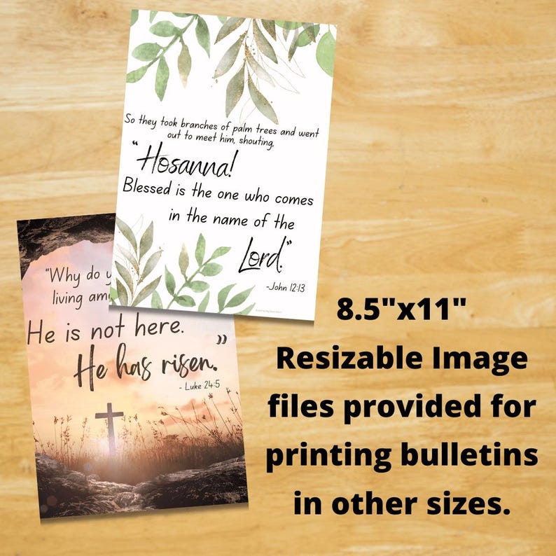 Printable Church Bulletins & Social Media Graphics - Holy Week and ...