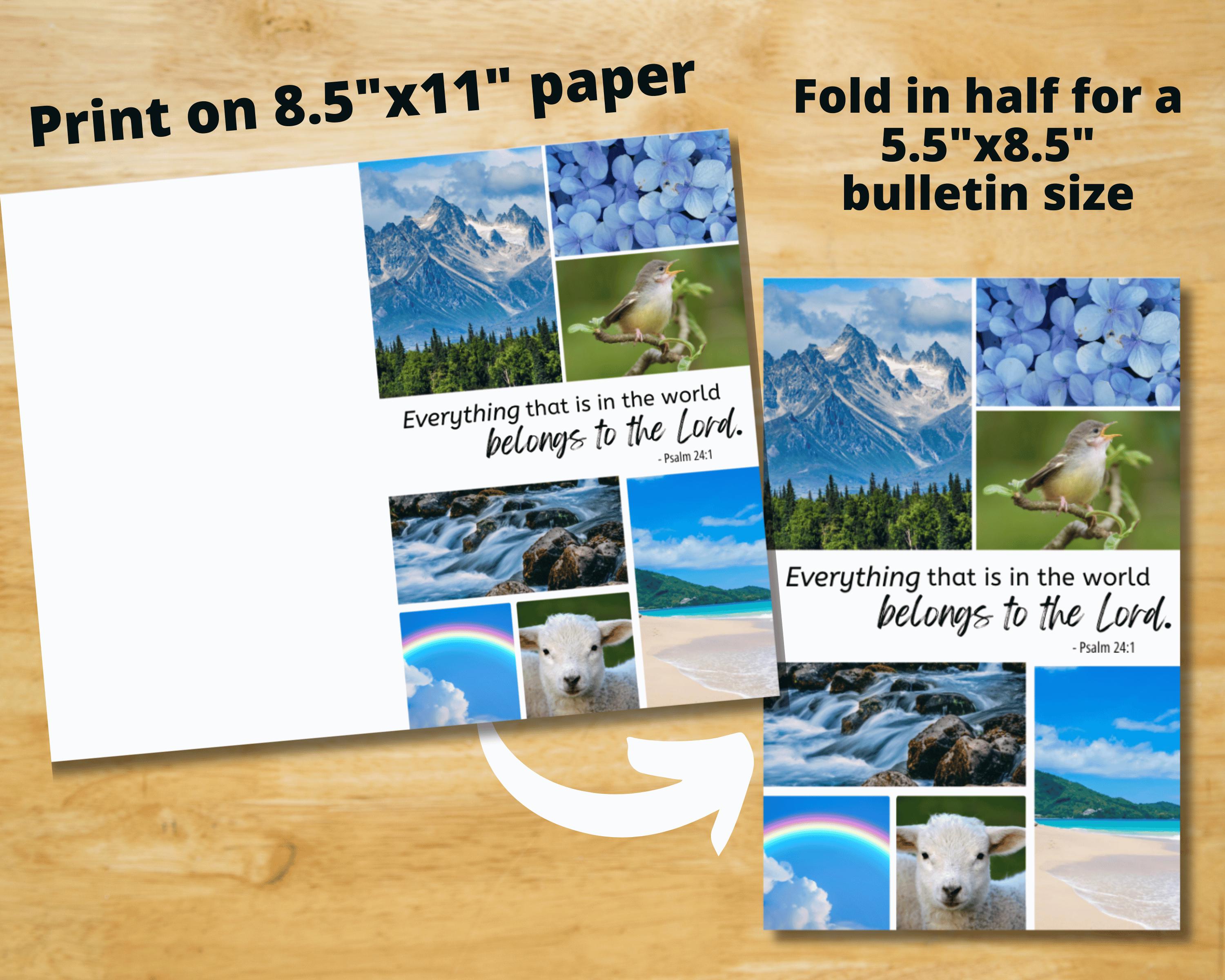 Printable Church Bulletin Covers - Psalms Collection Set #1 - Bundle of ...